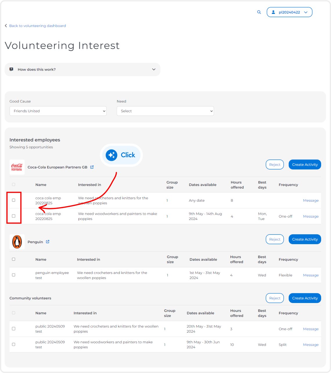 Platform walkthrough